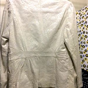 Pamela McCoy | Jackets & Coats | Pamela Mccoy White Leather Jacket ...